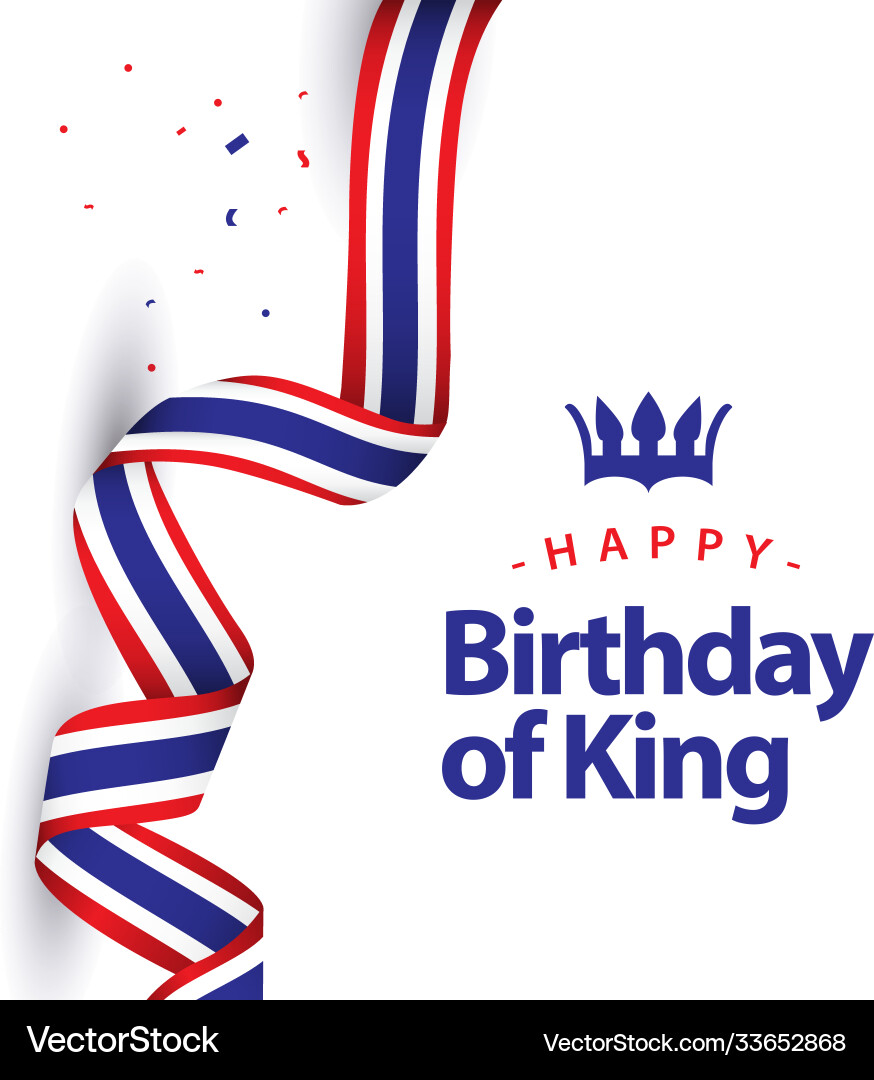 Happy birthday king template design Royalty Free Vector