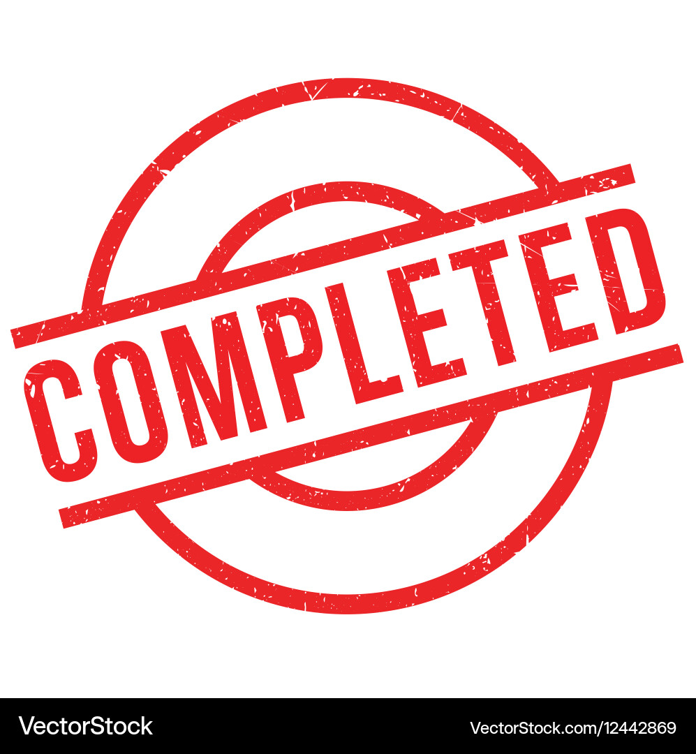 Completed rubber stamp Royalty Free Vector Image