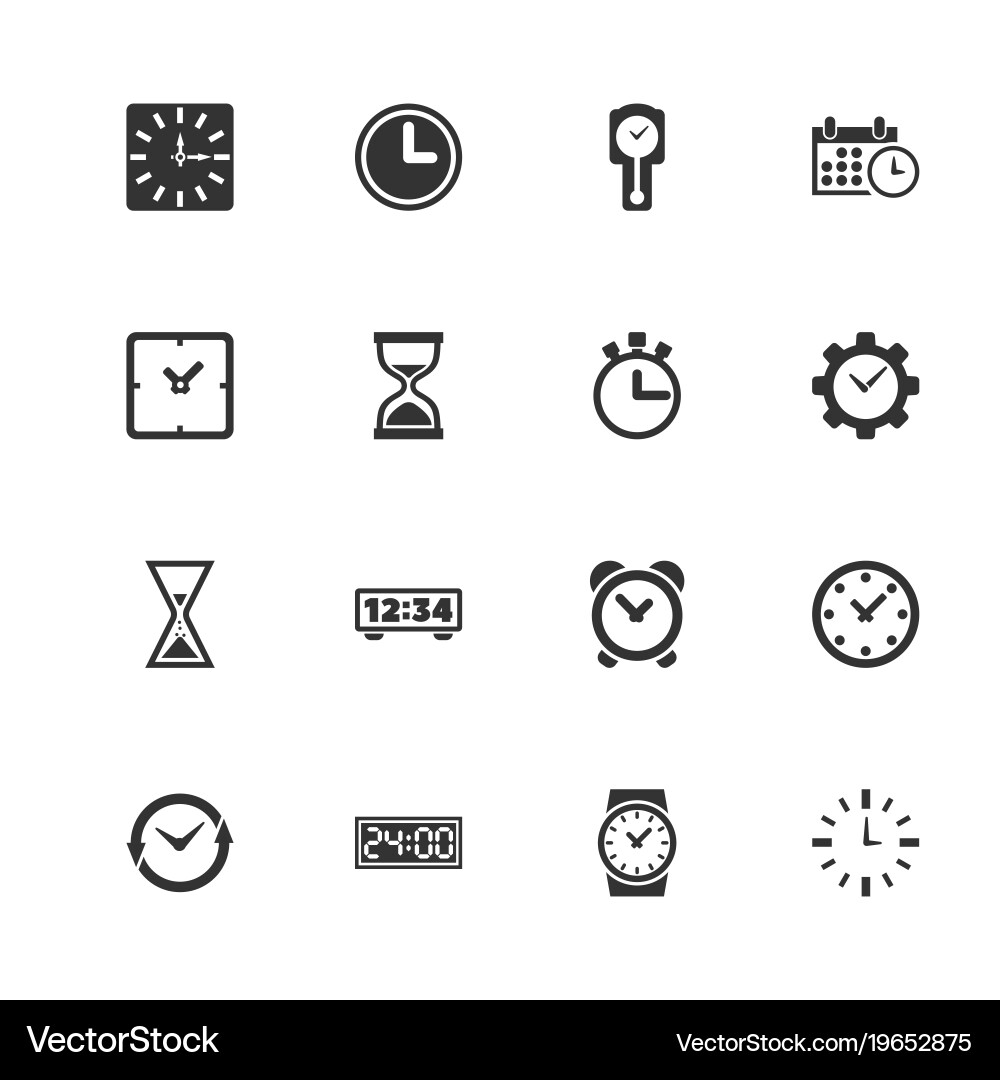 Time - flat icons Royalty Free Vector Image - VectorStock