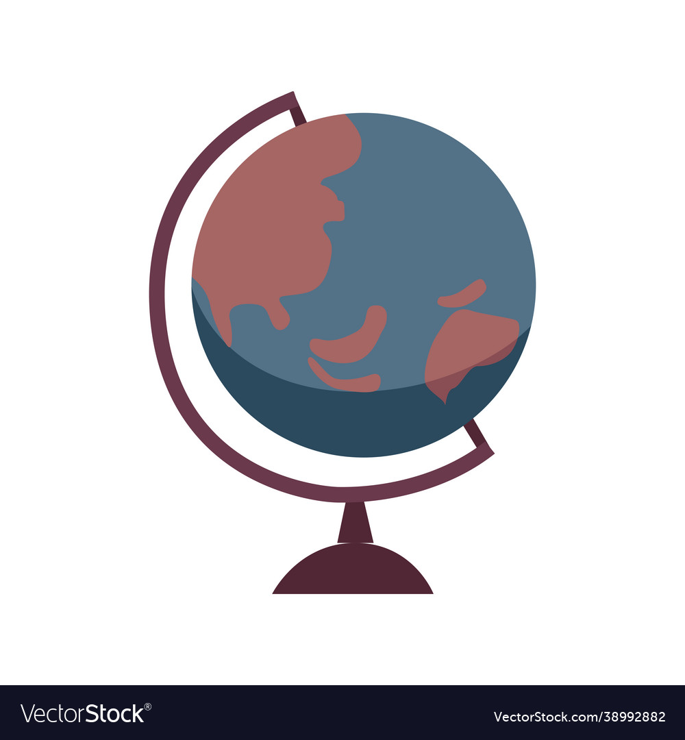 Globe flat Royalty Free Vector Image - VectorStock