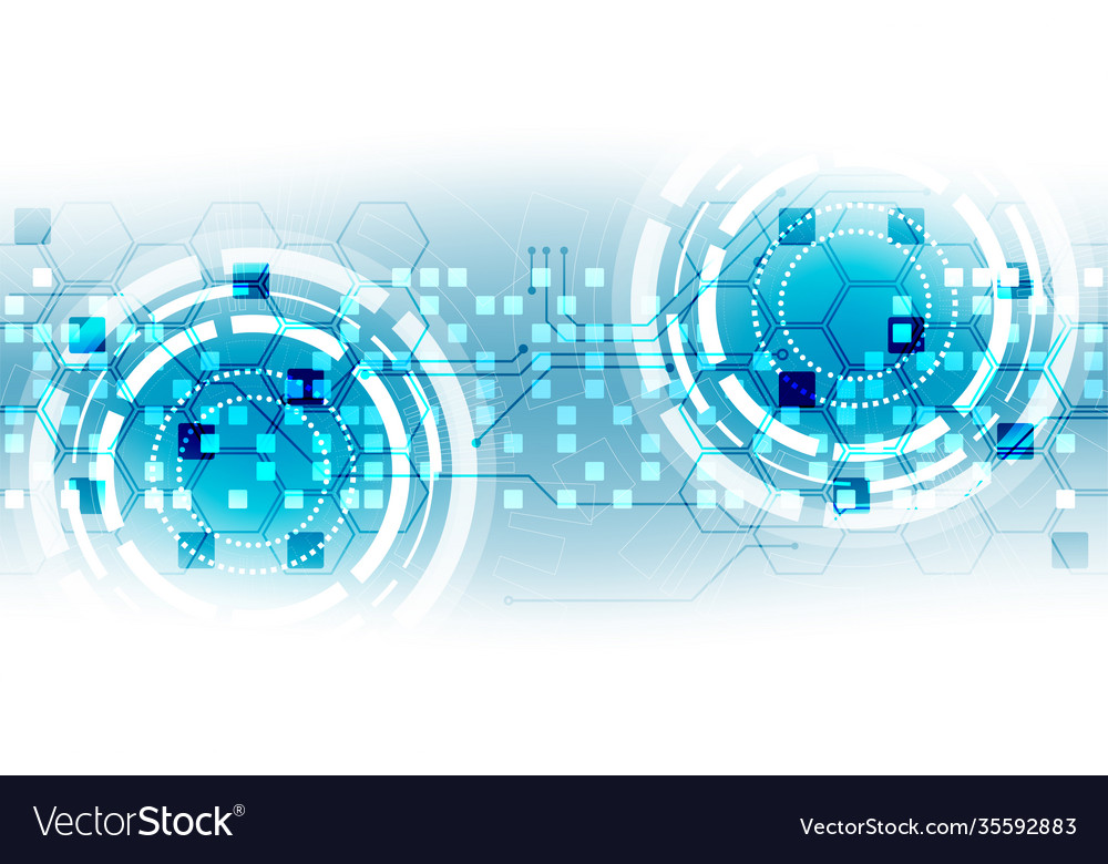 Hi-tech digital technology and engineering theme Vector Image