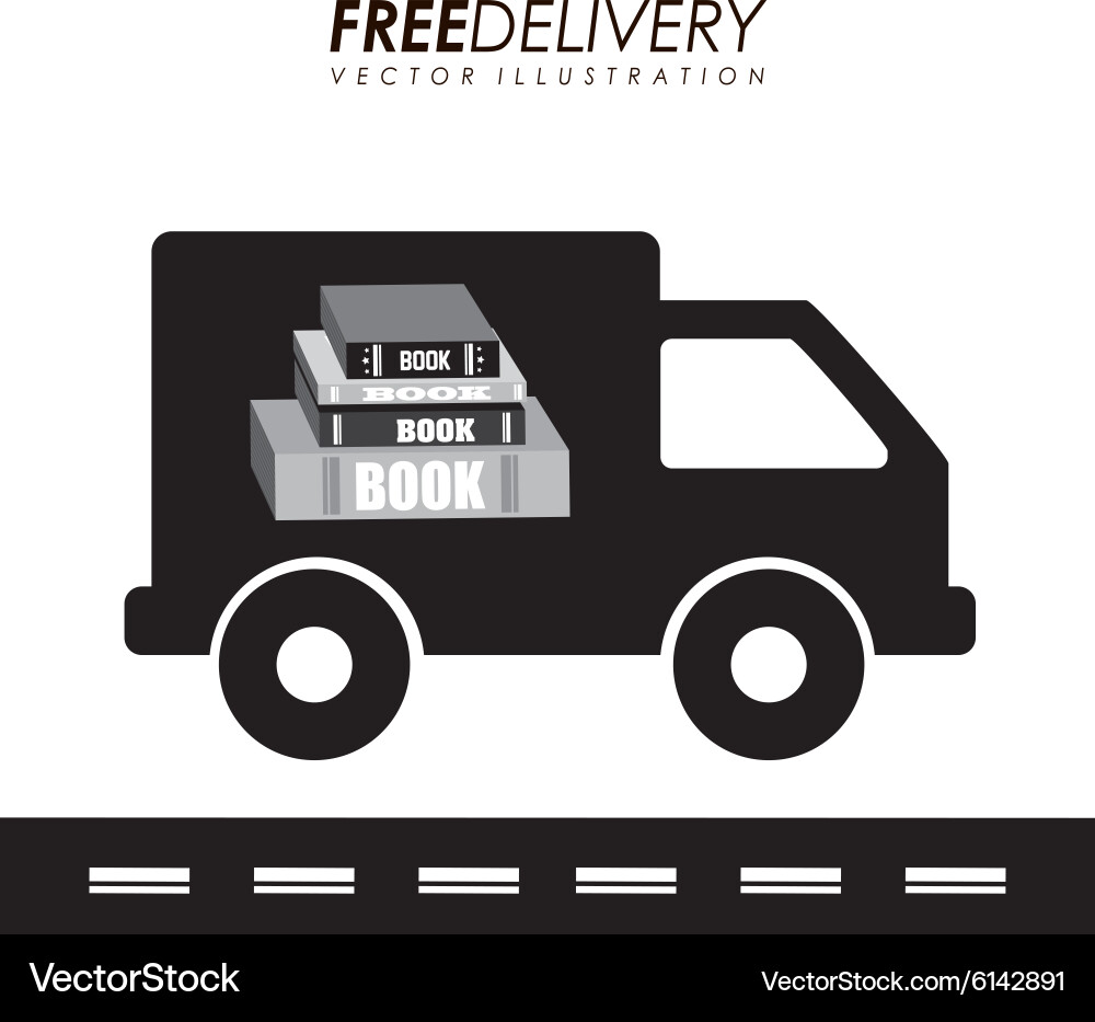 Delivery service books Royalty Free Vector Image