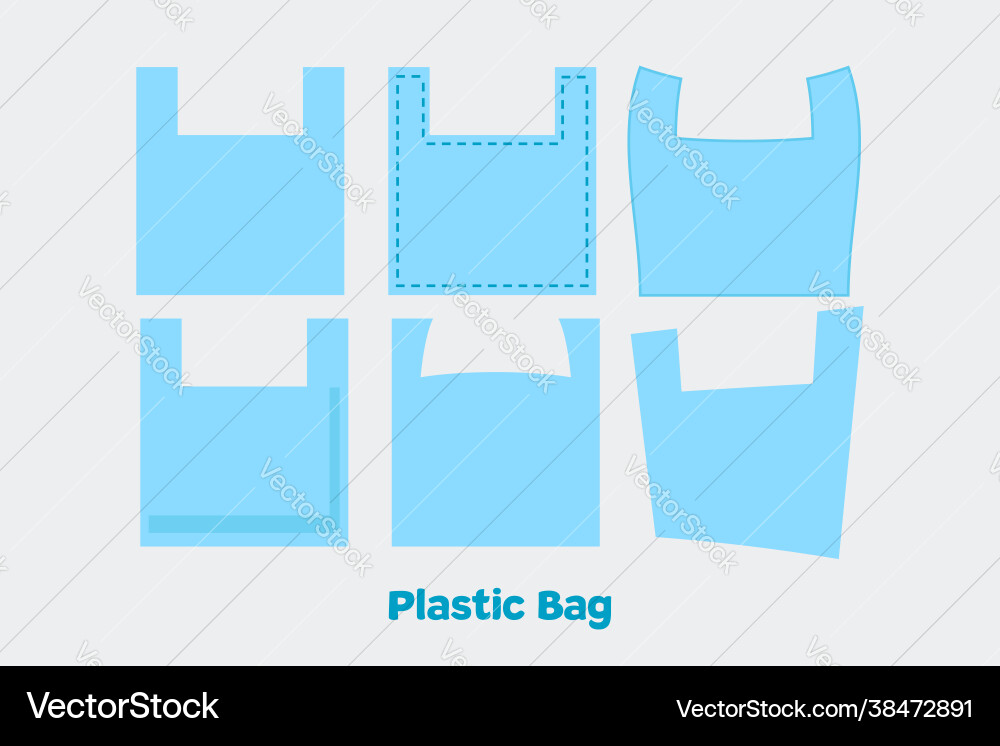 Plastic bags collection Royalty Free Vector Image