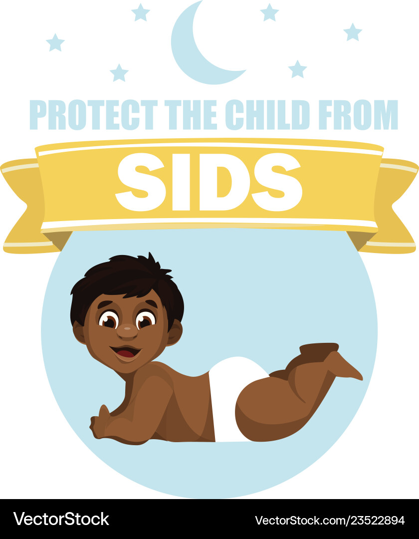 Protect child from sids for sids awareness month Vector Image