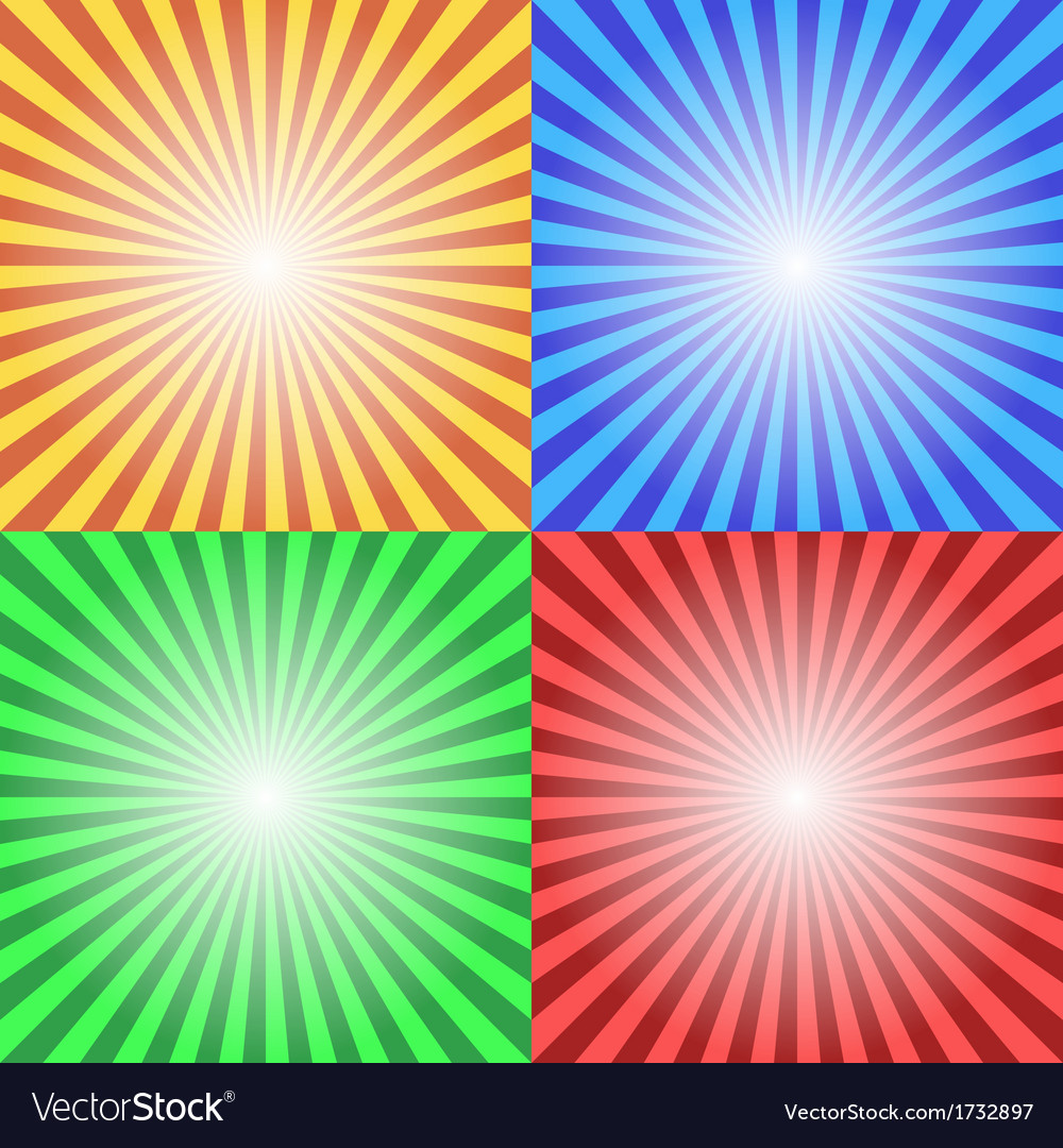 Color Sun Sunburst Background Royalty Free Vector Image - VectorStock