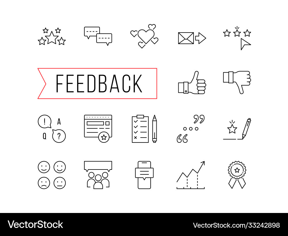 Set feedback icons Royalty Free Vector Image - VectorStock