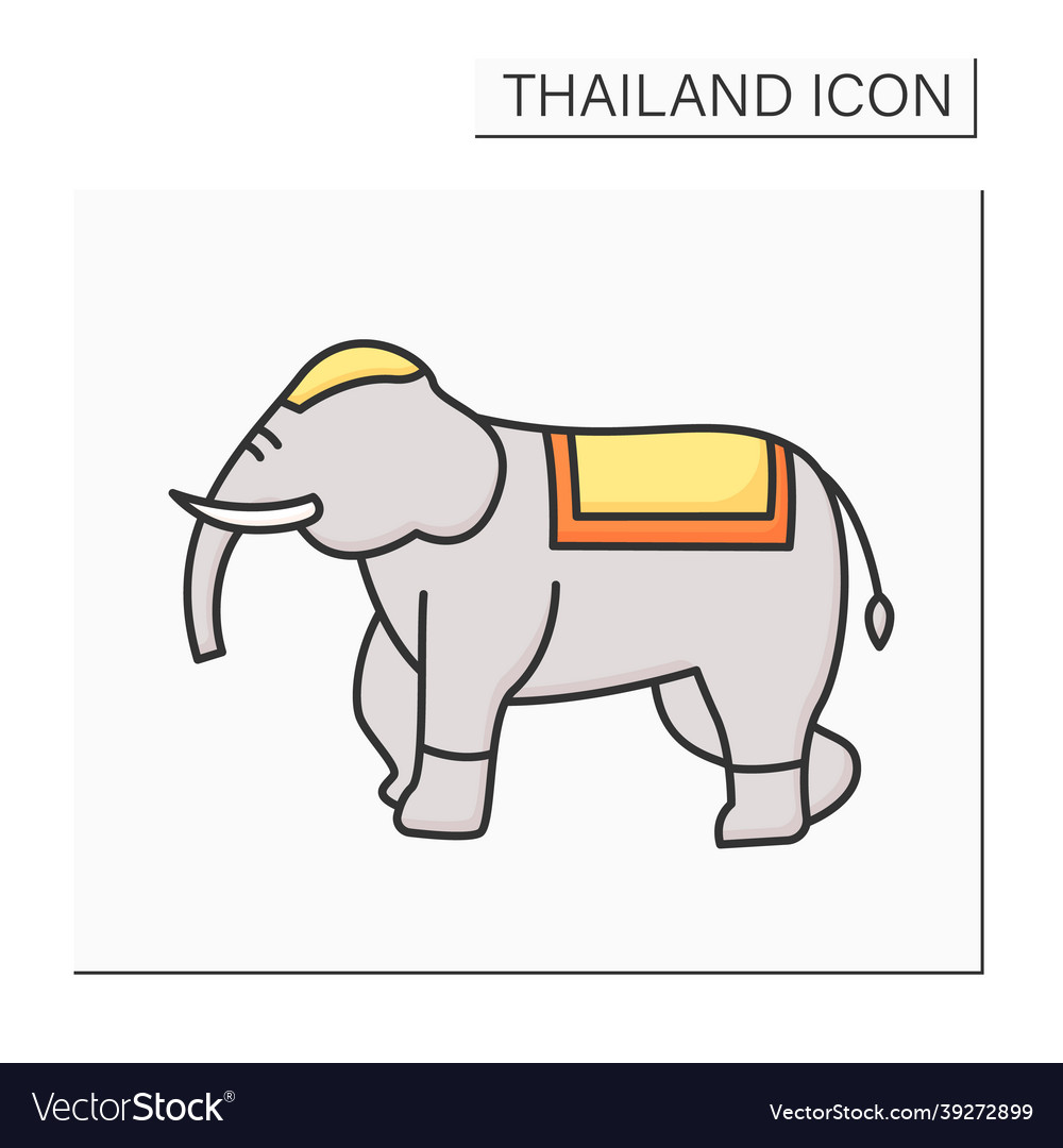 Elephant color icon Royalty Free Vector Image - VectorStock