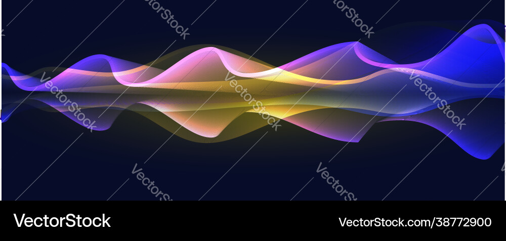 Flowing abstract pattern curved wavy lines Vector Image