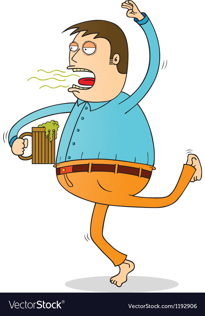 Drunk man Royalty Free Vector Image - VectorStock