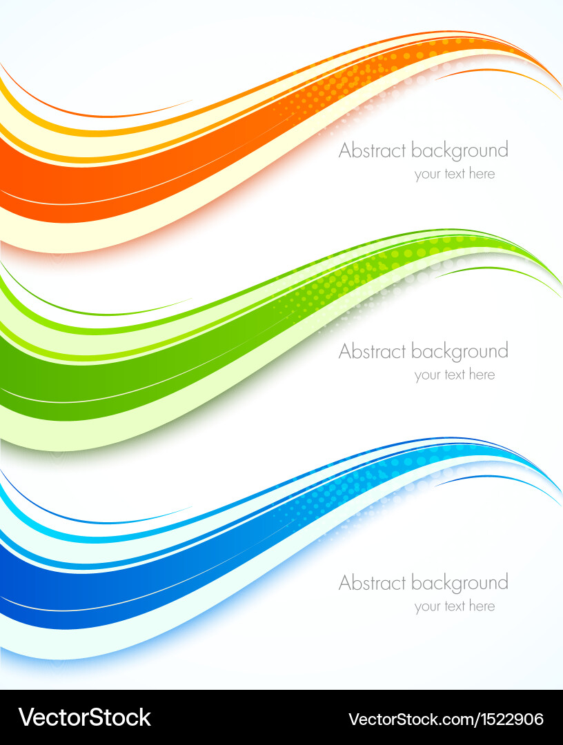 Set of wavy banners Royalty Free Vector Image - VectorStock