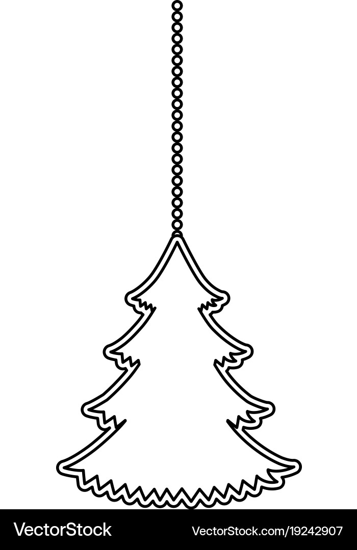 Pine tree hanging icon Royalty Free Vector Image
