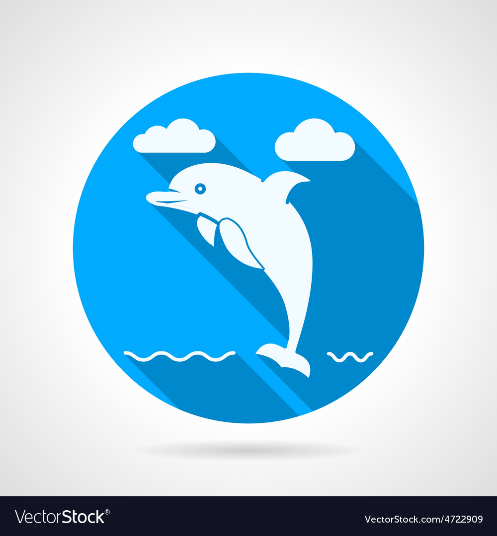 Dolphin flat icon Royalty Free Vector Image - VectorStock