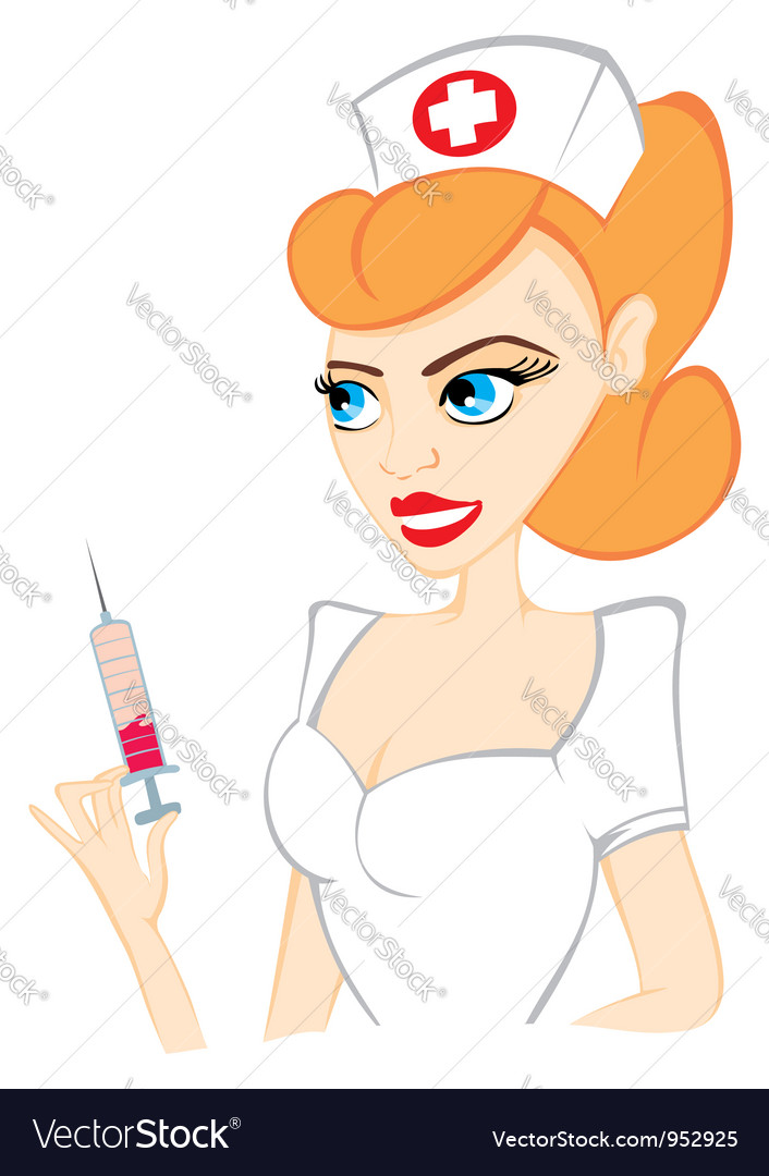 Attractive Nurse Royalty Free Vector Image Vectorstock