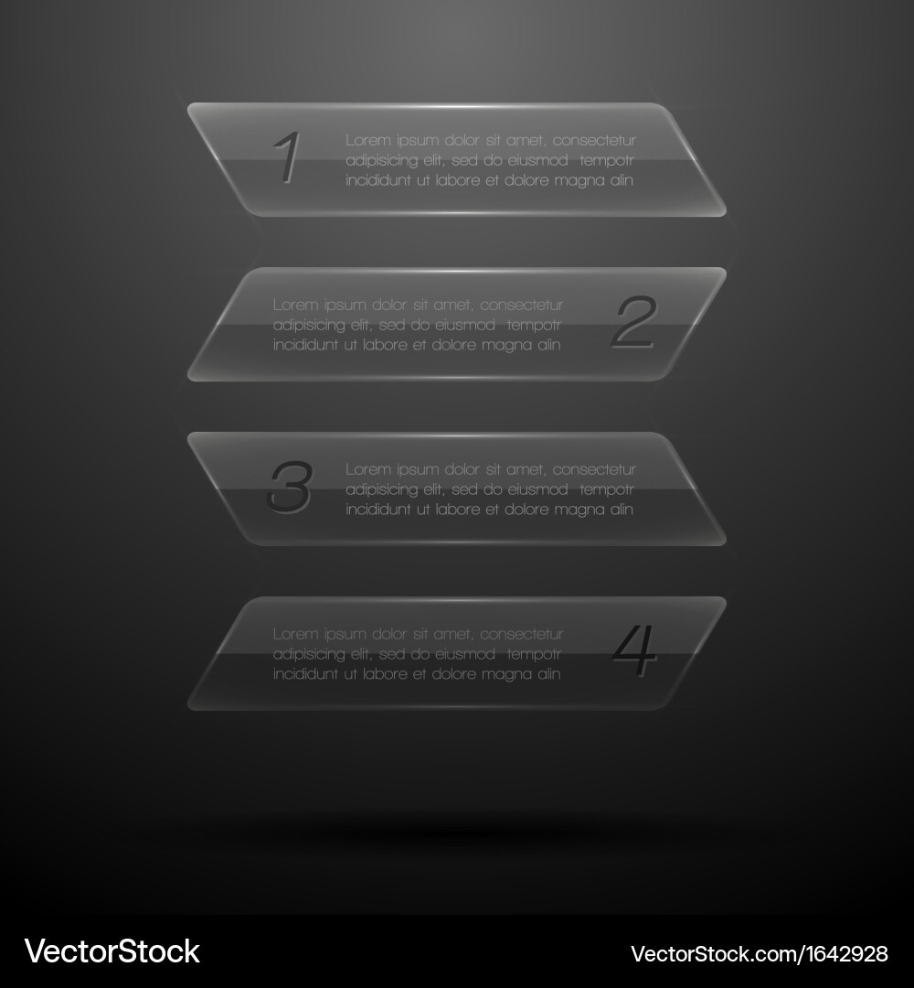 Glass elements of infographics Royalty Free Vector Image