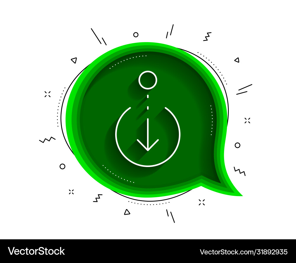 Scroll down arrow line icon scrolling screen sign Vector Image