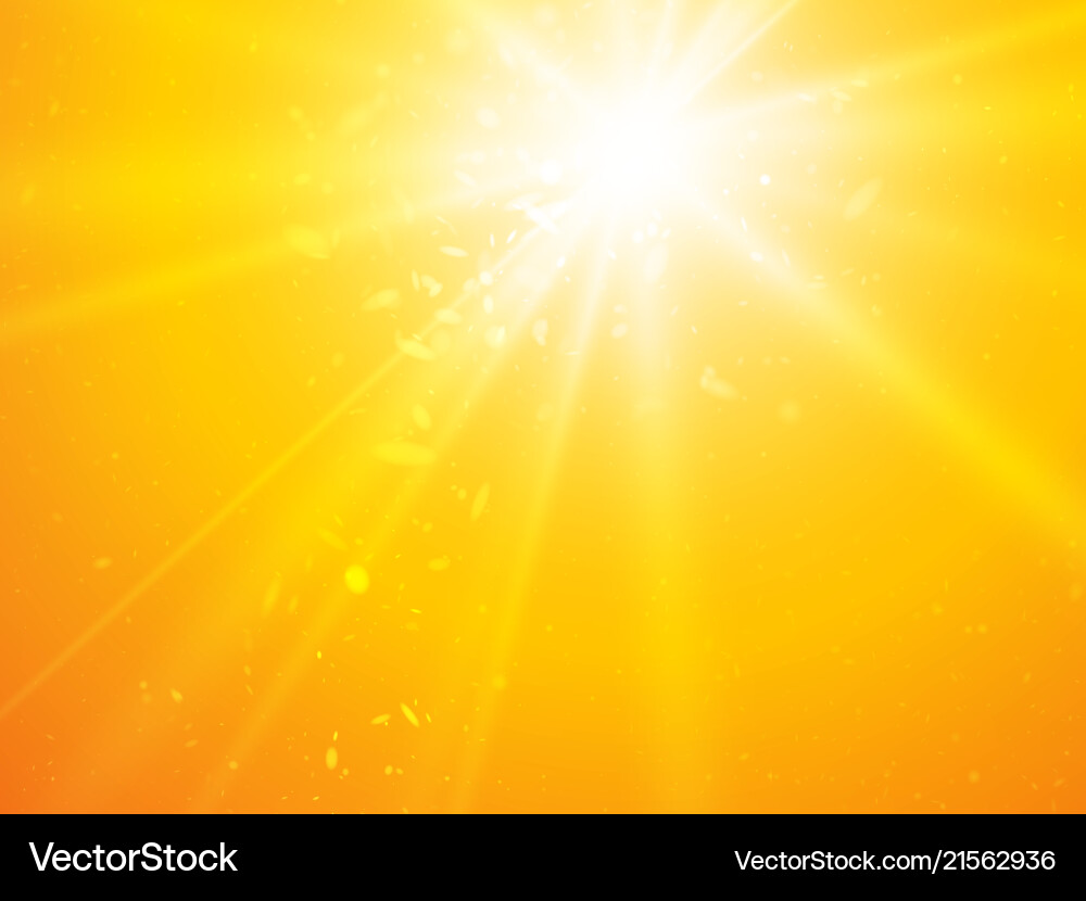 Abstract rays yellow background with light dots Vector Image