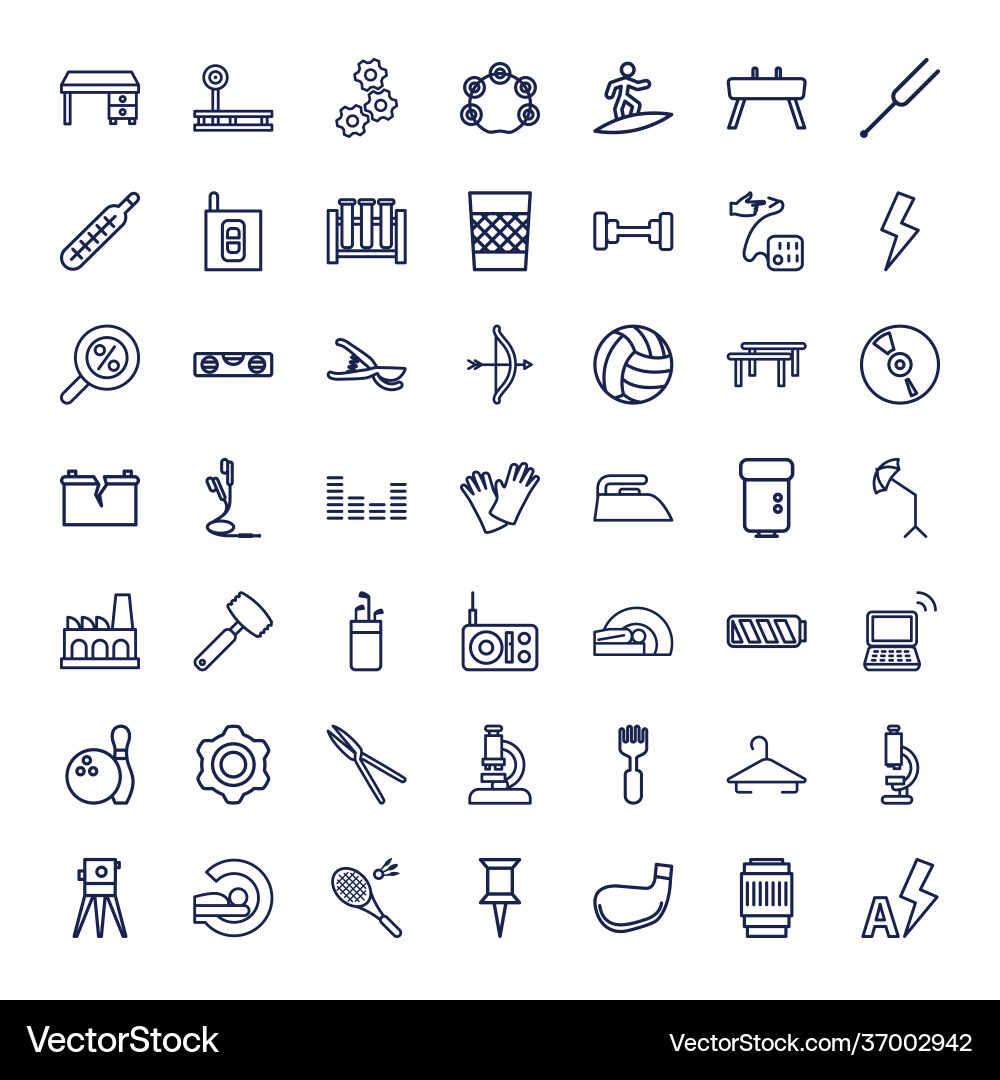 Equipment icons Royalty Free Vector Image - VectorStock