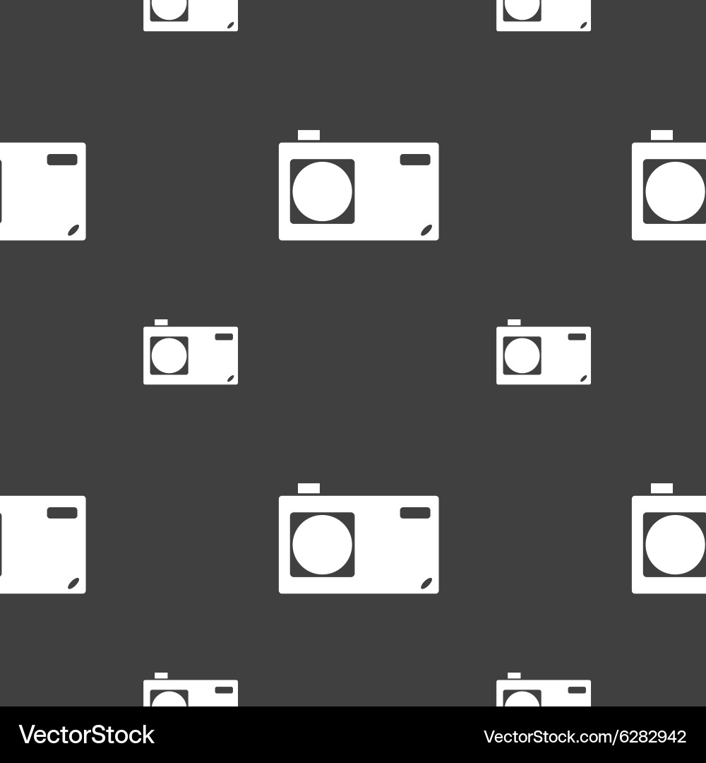 Photo camera sign icon digital symbol seamless Vector Image