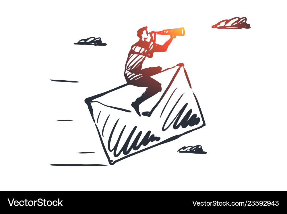 Contact us mail customer service concept hand Vector Image