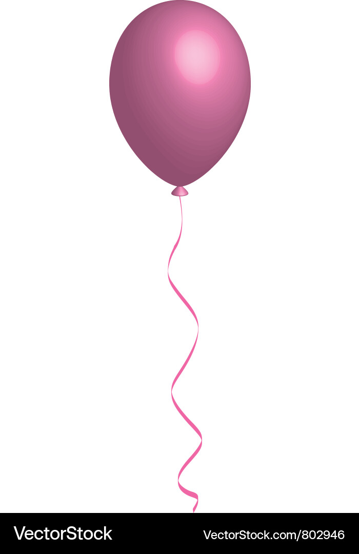 Pink balloon Royalty Free Vector Image - VectorStock