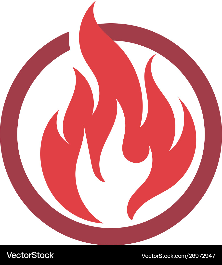Fire flame logo and symbol Royalty Free Vector Image