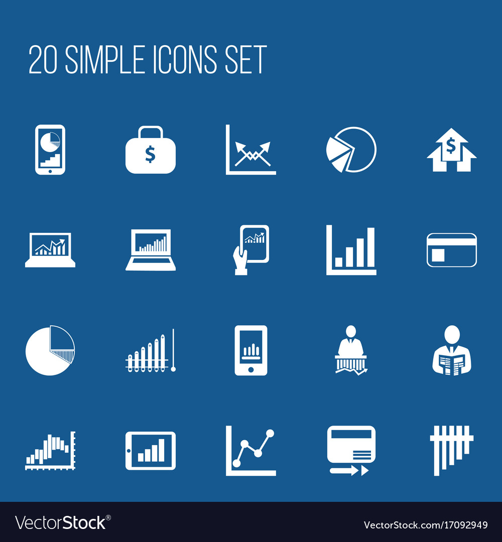 Set of 20 editable logical icons includes symbols Vector Image