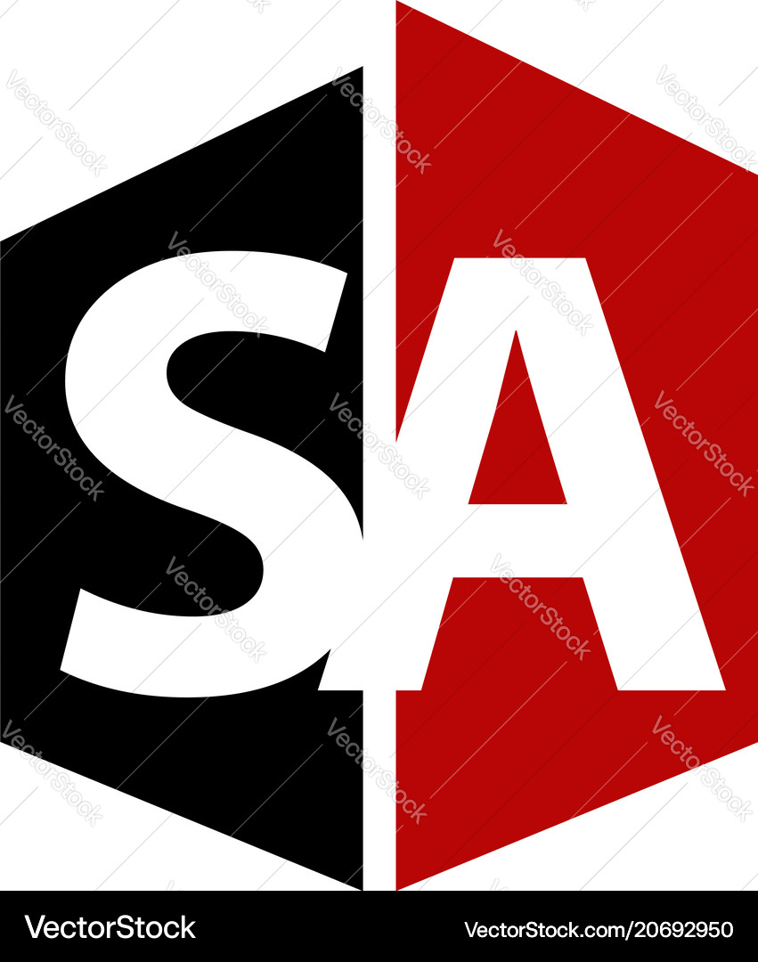 Letter sa modern Royalty Free Vector Image - VectorStock