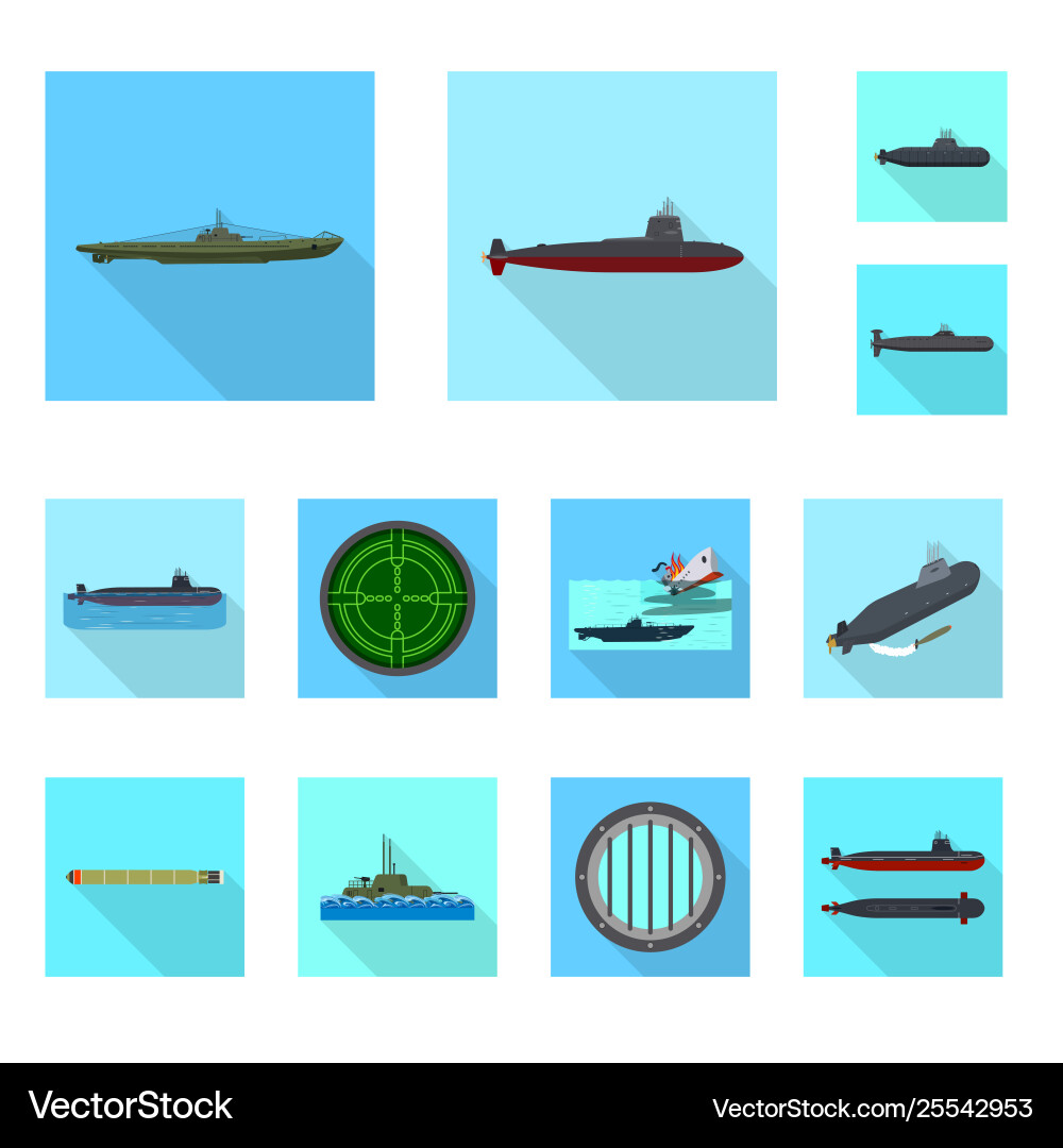 Design military and nuclear logo set Royalty Free Vector
