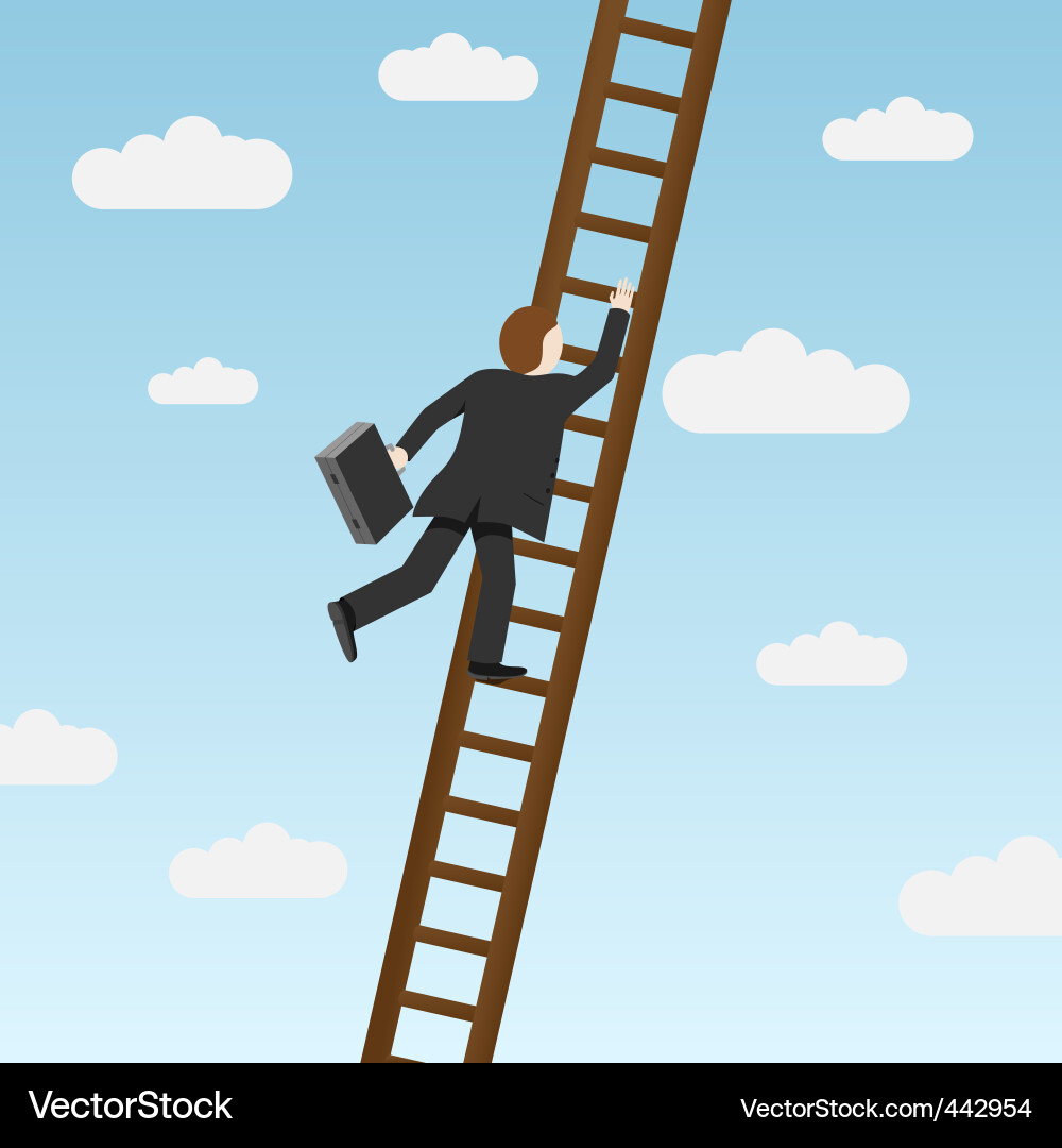 Climbing ladder Royalty Free Vector Image - VectorStock