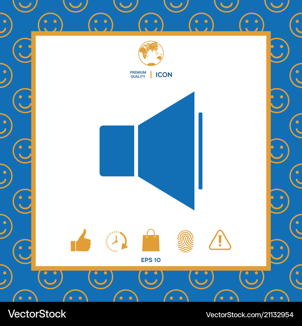 Volume icon symbol Royalty Free Vector Image - VectorStock