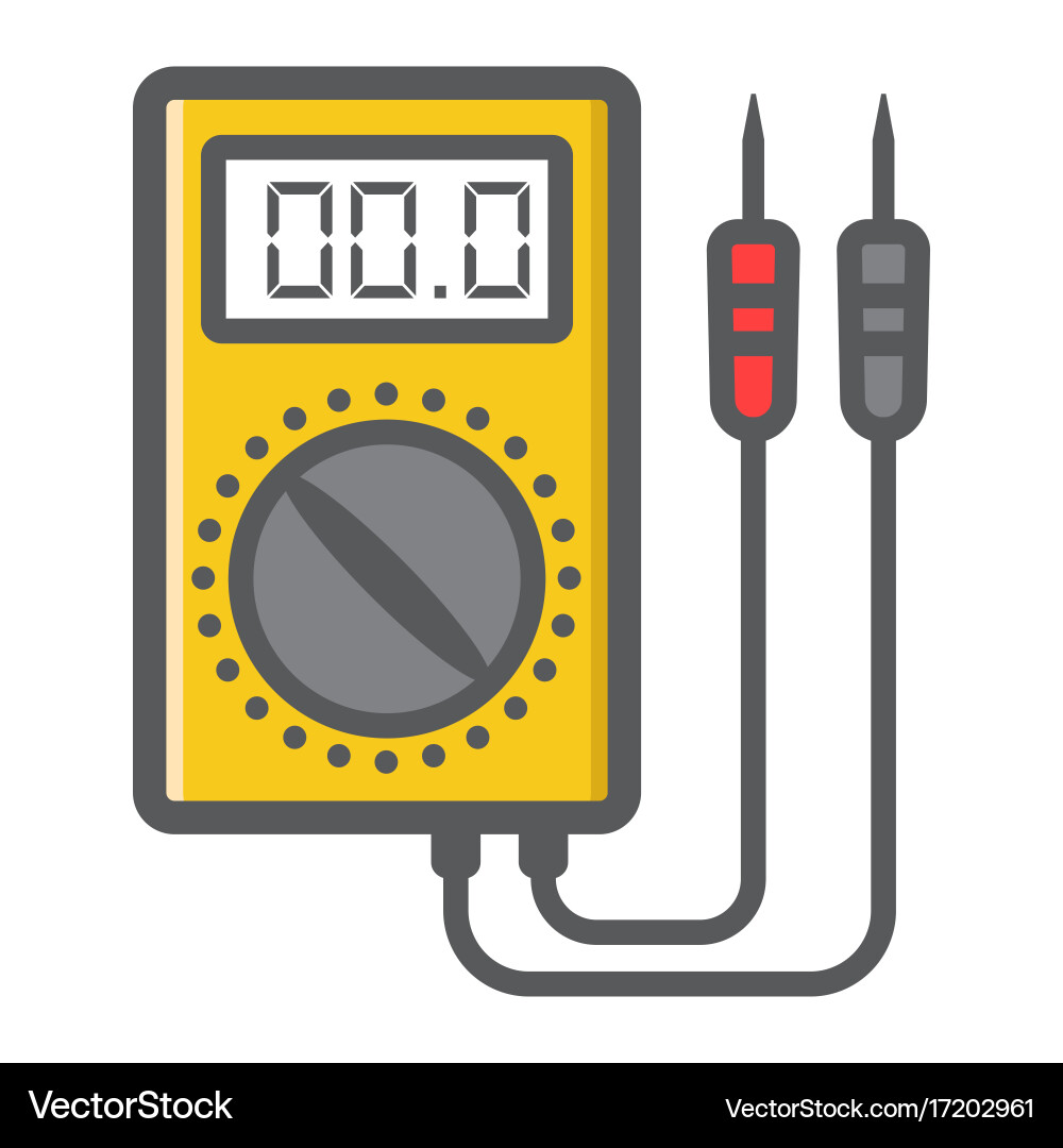 Digital multimeter filled outline icon build Vector Image