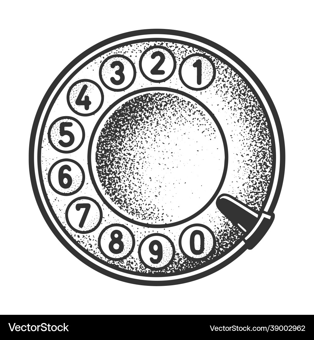 Disk dialer sketch Royalty Free Vector Image - VectorStock