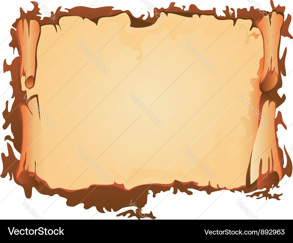 Scroll of old parchment Royalty Free Vector Image