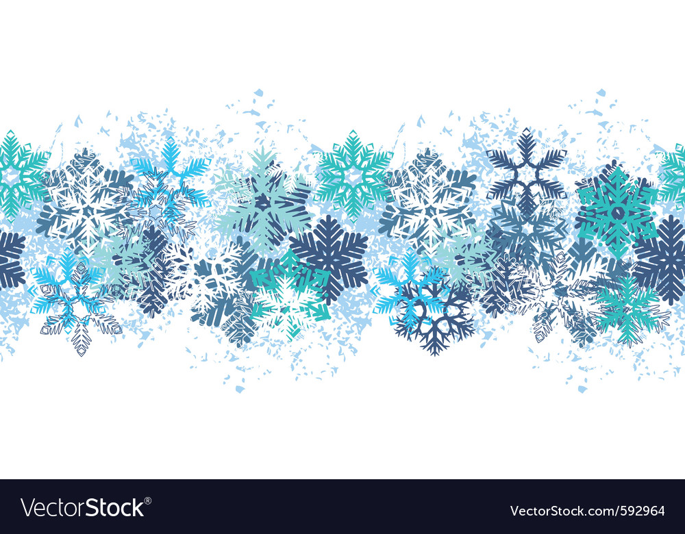 Snow border Royalty Free Vector Image - VectorStock