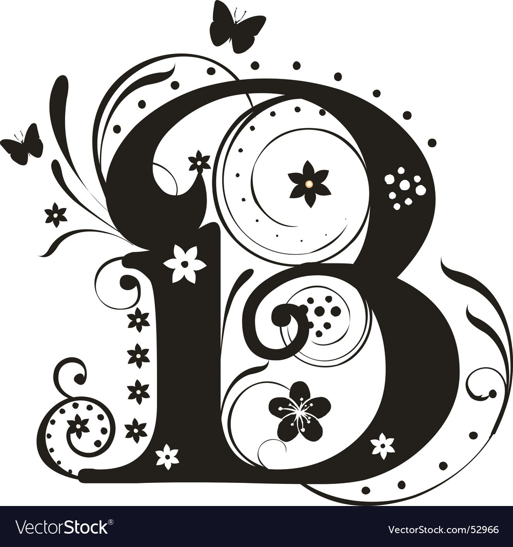 B Royalty Free Vector Image - VectorStock