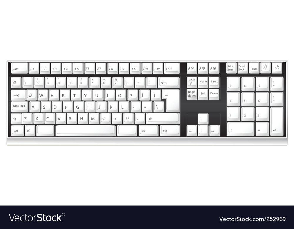 Keyboard Royalty Free Vector Image - VectorStock