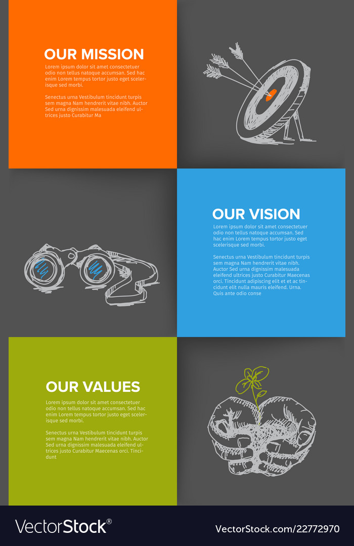 Company profile template with mission vision Vector Image Company profile template with mission vision Vector Image
