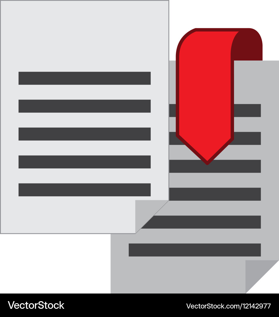 Document with download arrow Royalty Free Vector Image