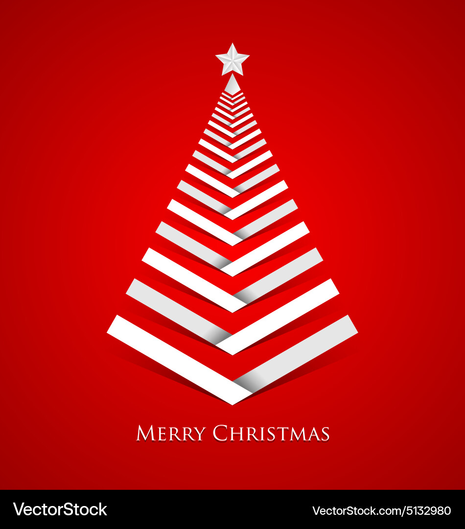 White christmas tree Royalty Free Vector Image