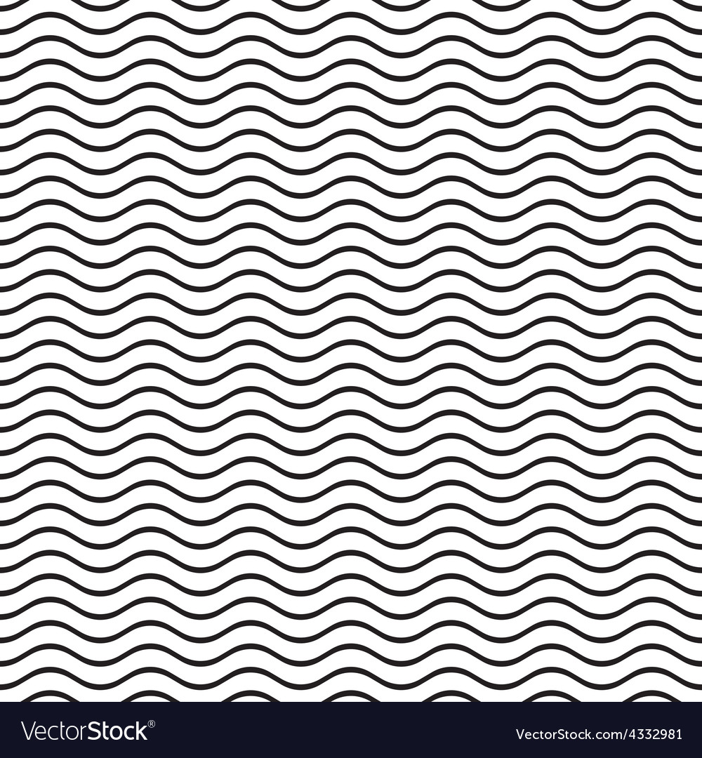 Seamless wavy line pattern Royalty Free Vector Image