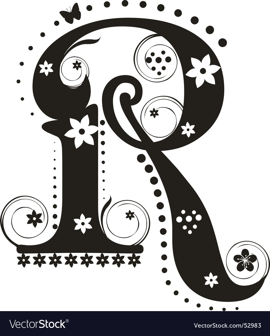 R Royalty Free Vector Image - VectorStock