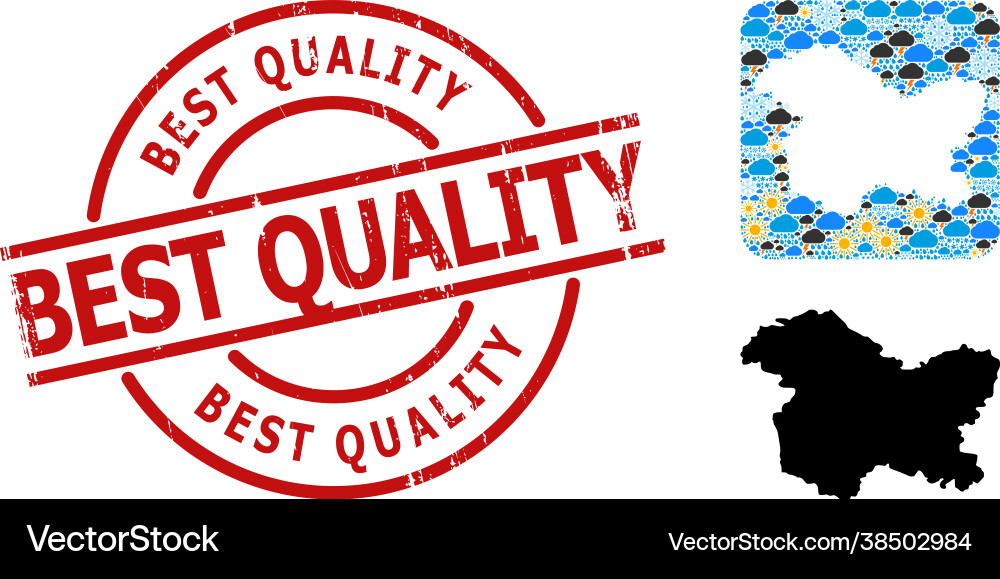 Scratched best quality stamp and stencil climate Vector Image