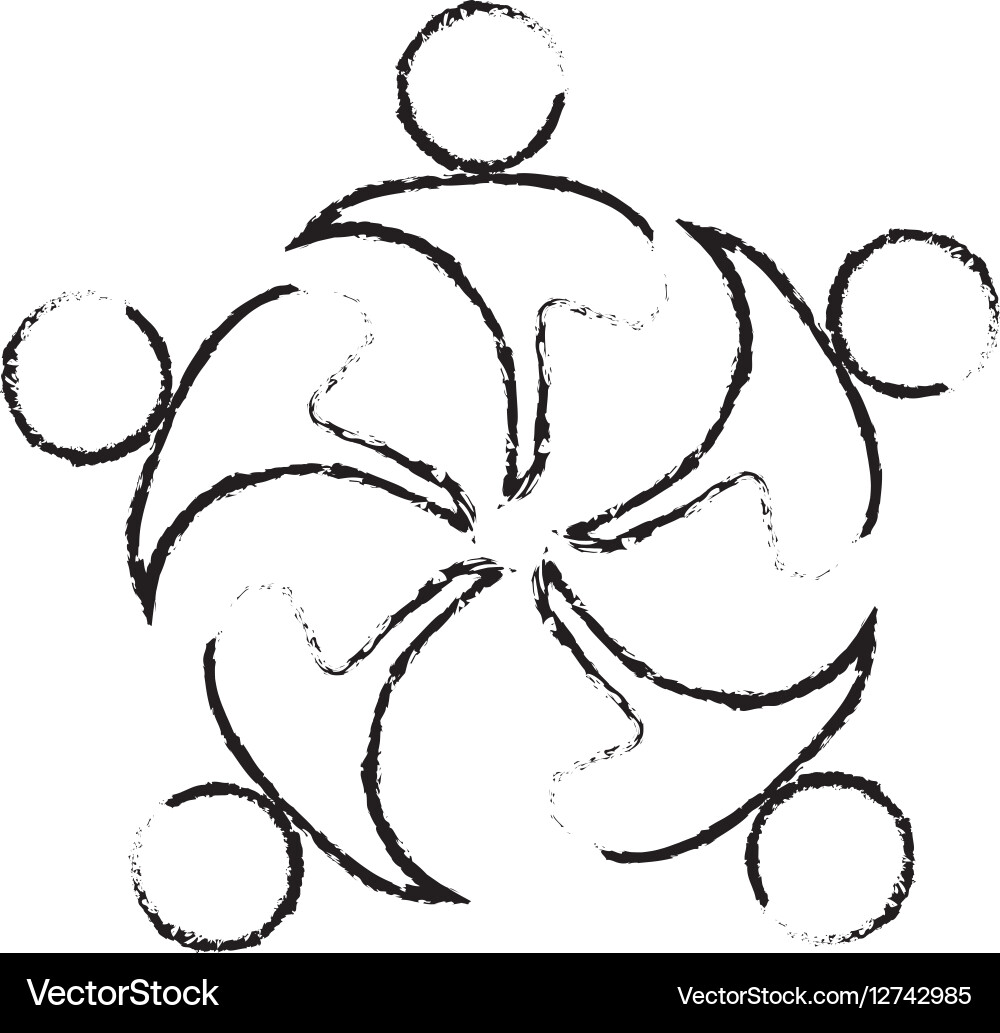 Abstract people symbol Royalty Free Vector Image