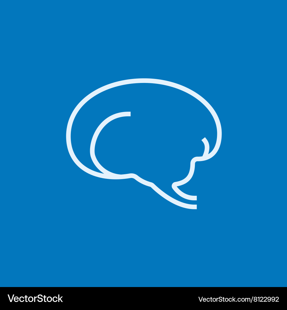 Brain line icon Royalty Free Vector Image - VectorStock