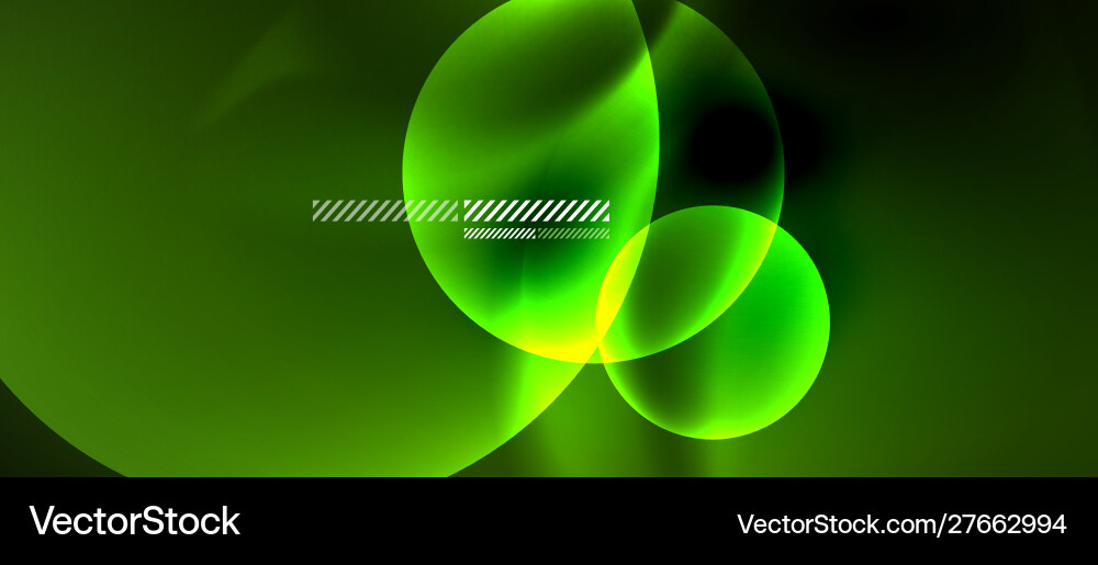 Glowing neon transparent bubbles background Vector Image