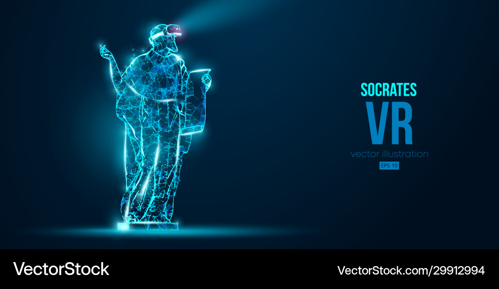 Vr abstract silhouette virtual reality glasses Vector Image