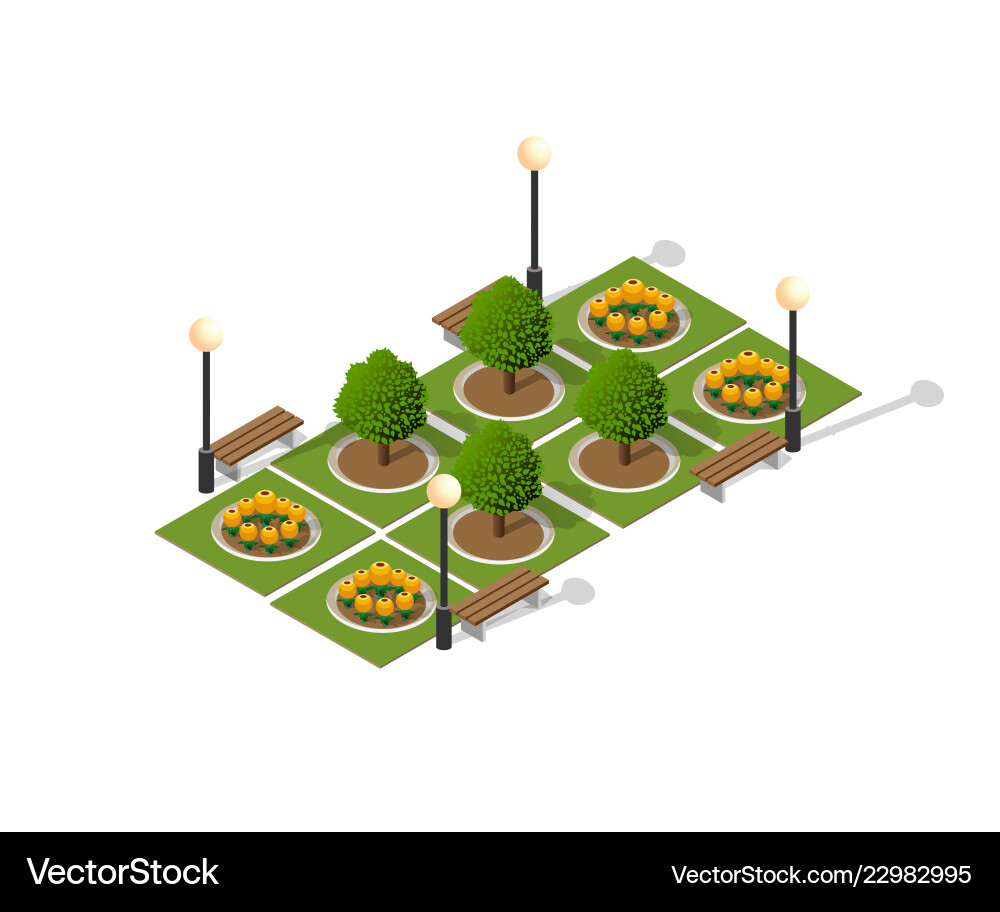 Natural park urban landscape Royalty Free Vector Image