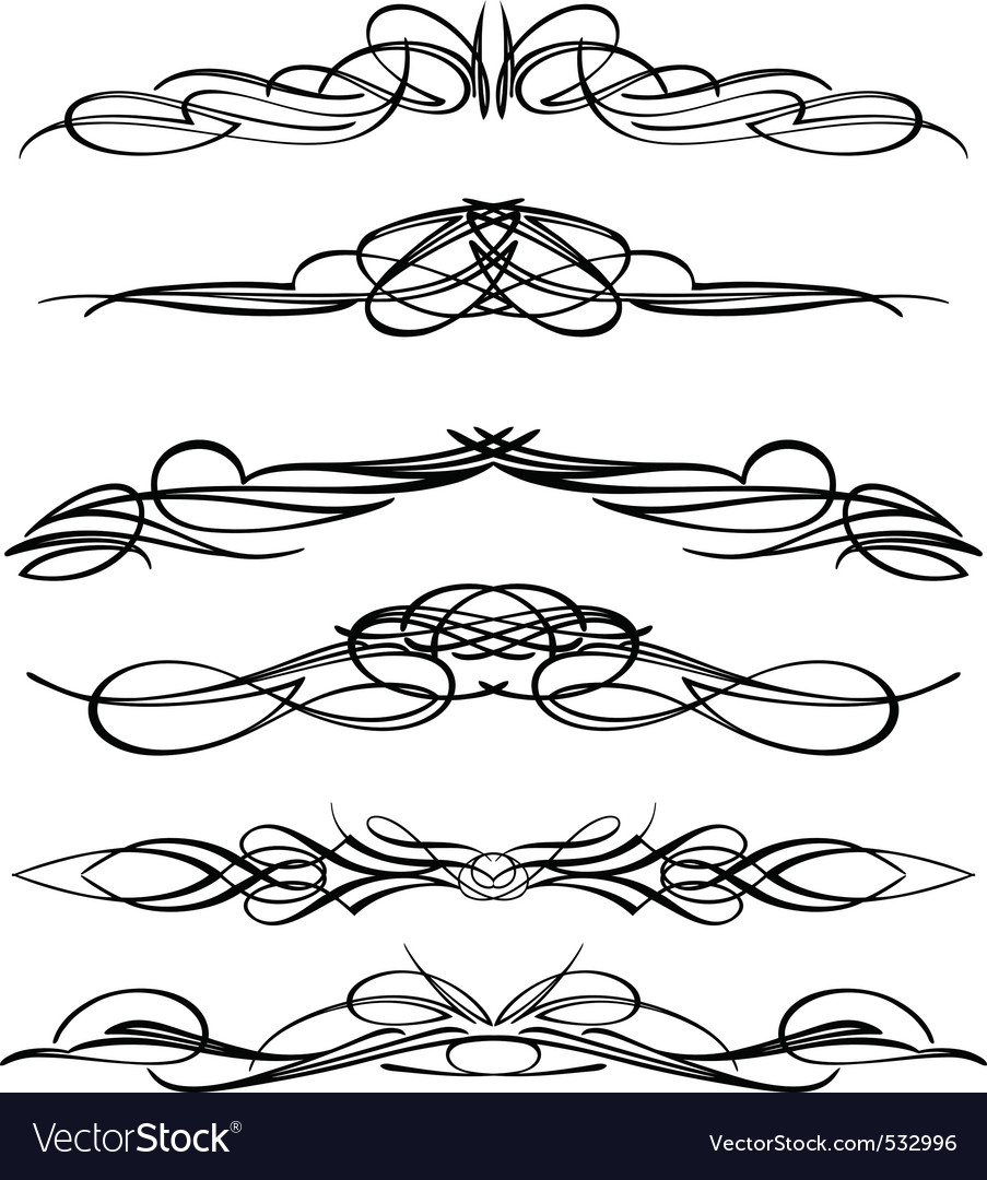 Pinstriping Royalty Free Vector Image - VectorStock