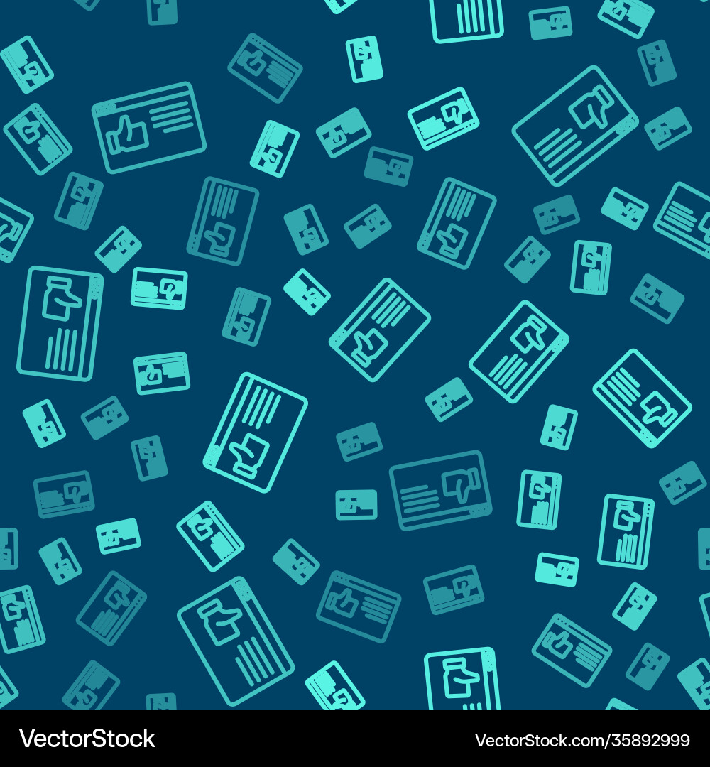 Green line browser window icon isolated seamless Vector Image