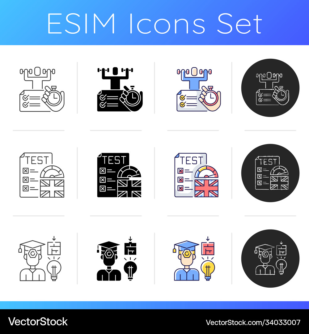 True false test icons set Royalty Free Vector Image